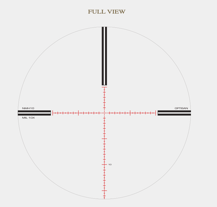 Optisan EVE 3-12x44 SFP IR Extended MIL HASH Reticle Rifle Scope - MM ...