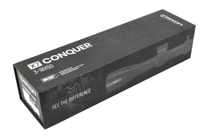 Riton Conquer X7 3-18x50 HD/ED FFP Non Illuminated T3 Zero Stop 0.1 ...